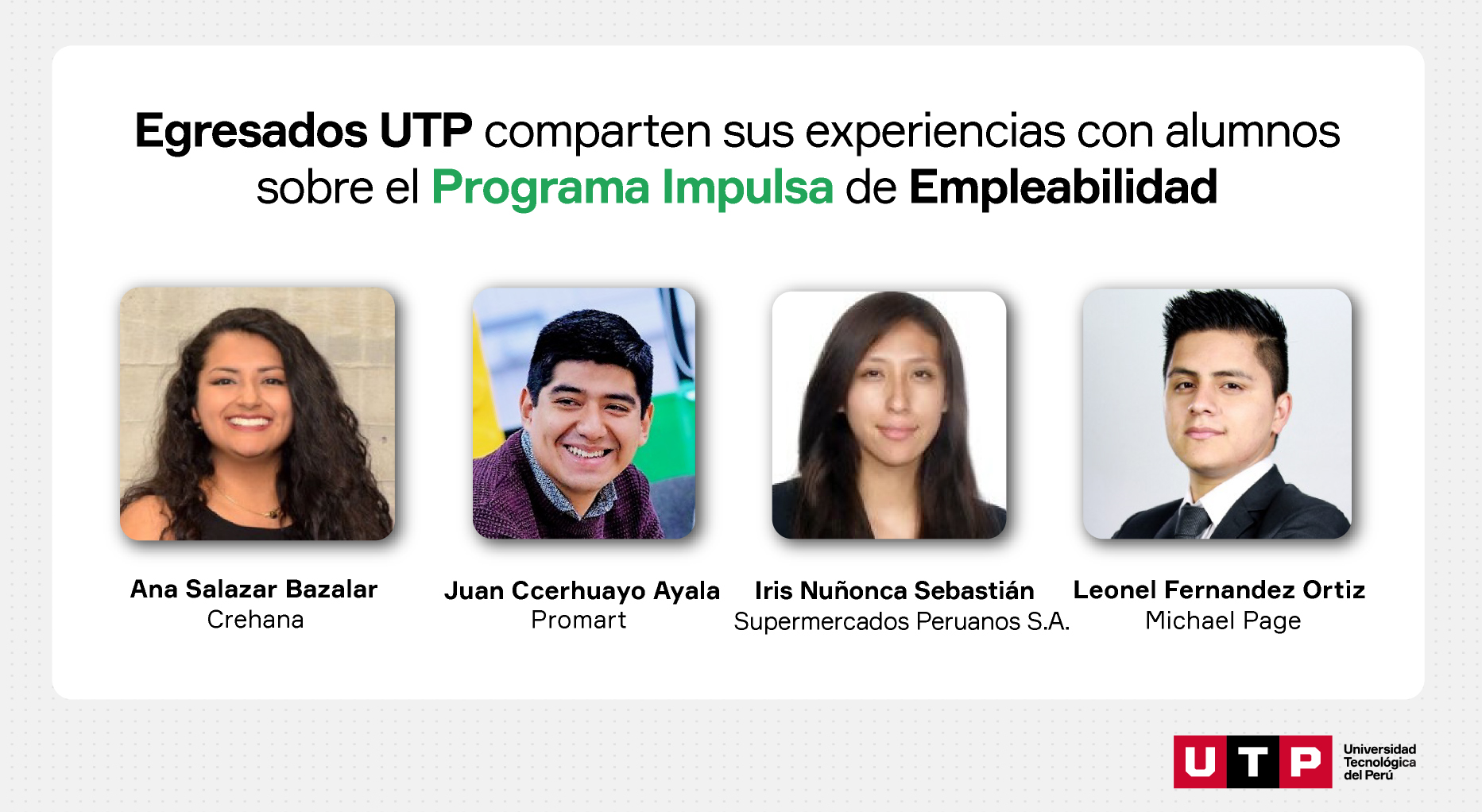 Egresados de la UTP comparten sus experiencias sobre el programa Impulsa | Universidad ...